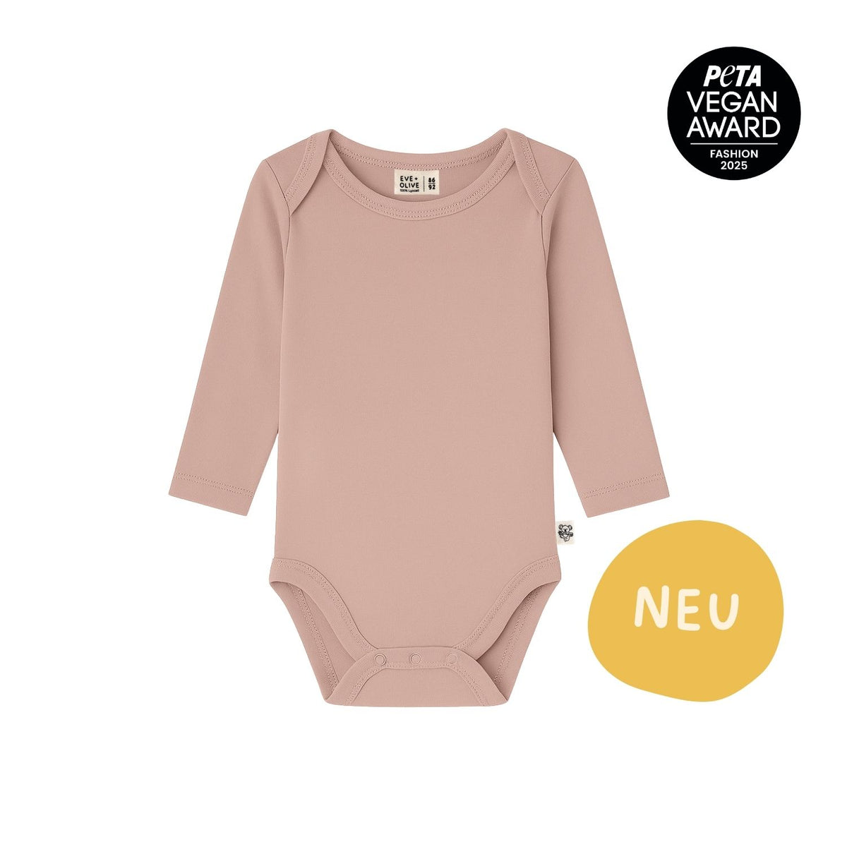 Langarm Baby Body aus 100% Lyocell